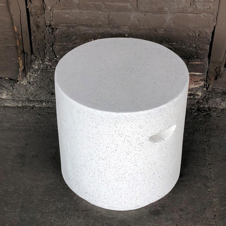 Cast Resin 'Aileen' Side Table, Natural Stone Finish by Zachary a ...