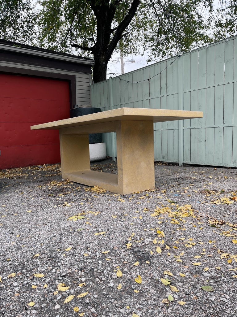 Cast Resin 'Apertura' Dining Table, Sonoran Yellow Finish by Zachary A. Design For Sale at 1stDibs