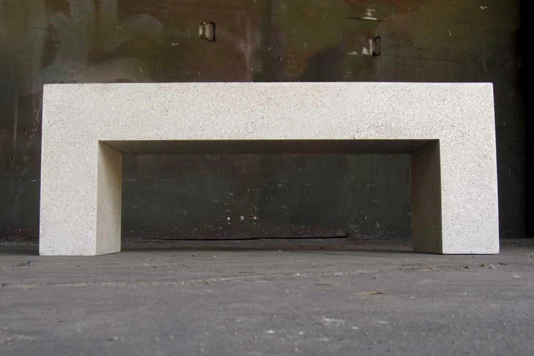 Cast Resin 'Aspen' Bench, Natural Stone Finish by Zachary A. Design For ...