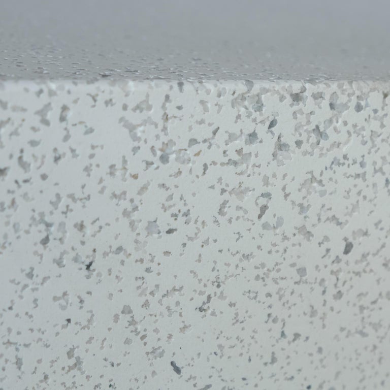 Cast Resin 'Aspen' Bench, White Stone Finish by Zachary A. Design For ...