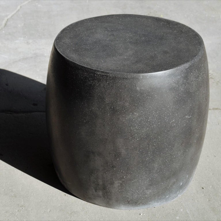 Cast Resin 'Barrel' Table, Coal Stone Finish by Zachary A. Design For ...