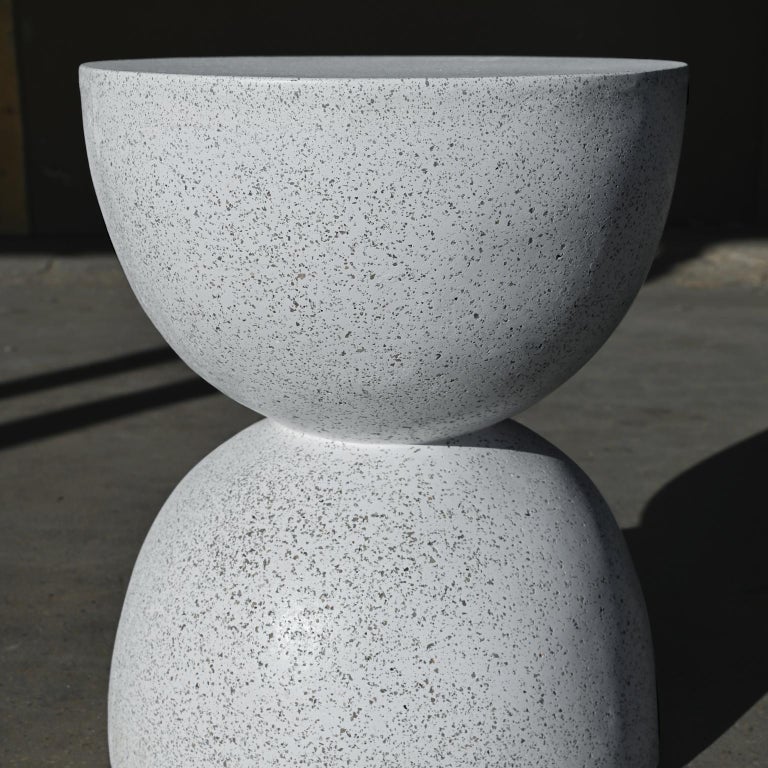 Cast Resin 'Bilbouquet' Side Table, Natural Stone Finish by Zachary A ...