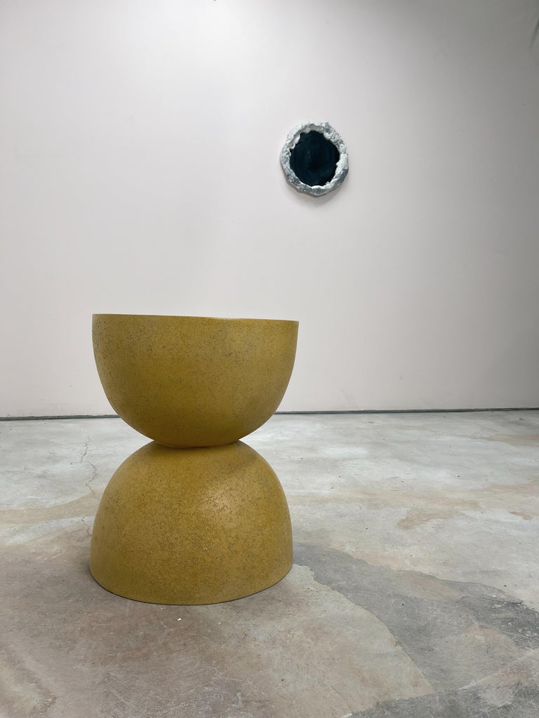 Cast Resin 'Bilbouquet' Side Table, Sonoran Yellow Finish by Zachary A ...