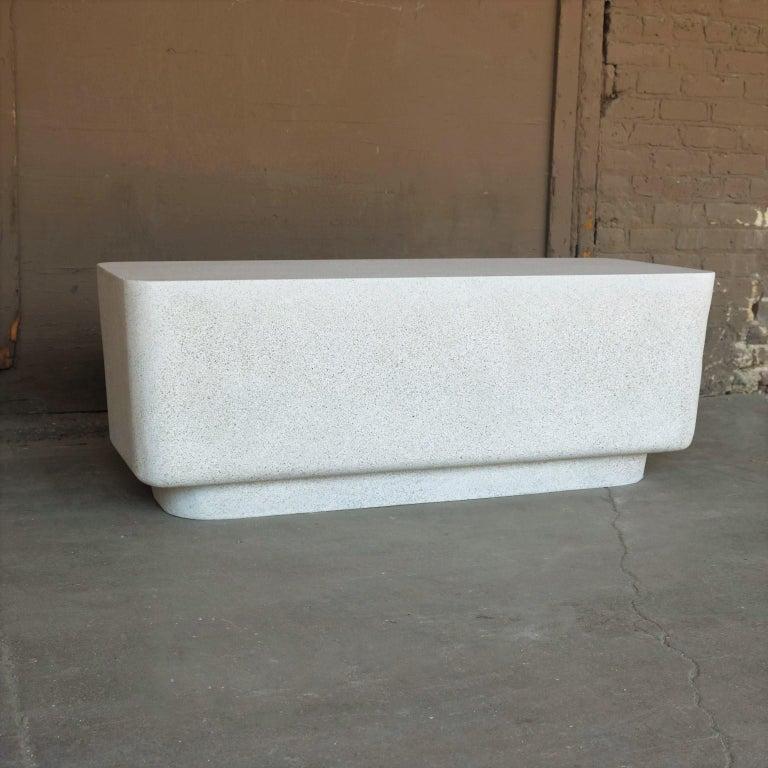 Cast Resin 'Block' Bench, Natural Stone finish by Zachary A. Design For ...