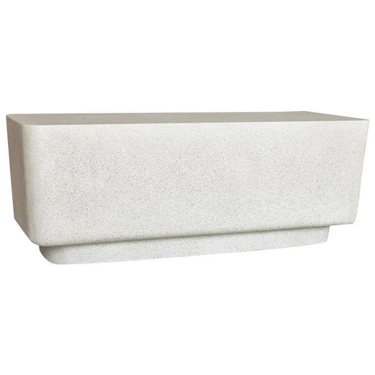 Cast Resin 'Block' Bench, Natural Stone Finish by Zachary A. Design For ...