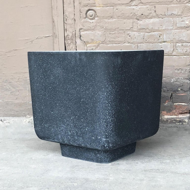 Cast Resin 'Block' Side Table, Coal Stone Finish by Zachary A. Design ...
