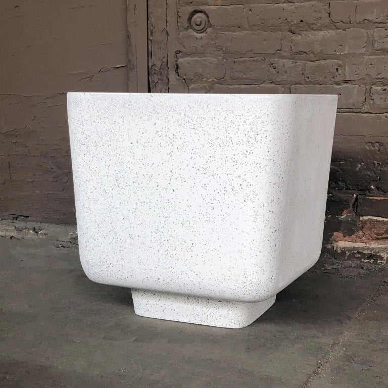 Cast Resin 'Block' Side Table, Natural Stone Finish by Zachary A ...