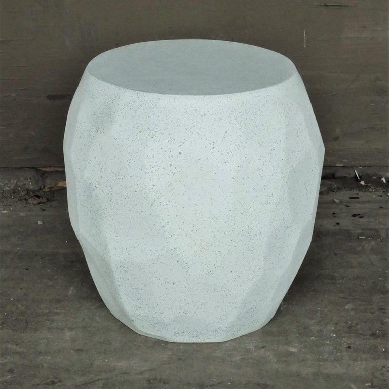 Cast Resin 'Facet' Side Table, Natural Stone Finish by Zachary A ...