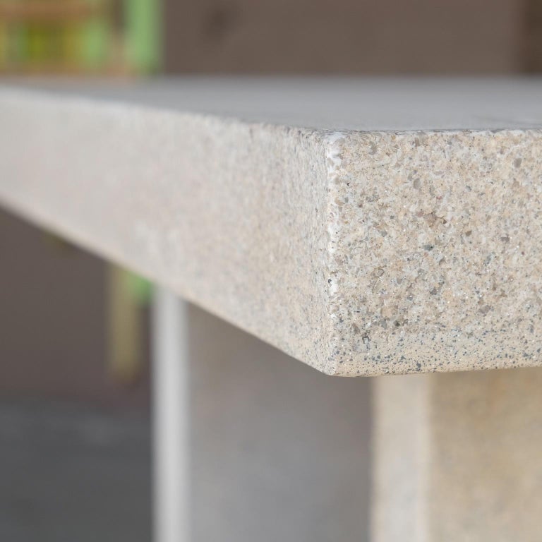 Cast Resin 'Ledge' Dining Table, Aged Stone Finish by Zachary A. Design ...