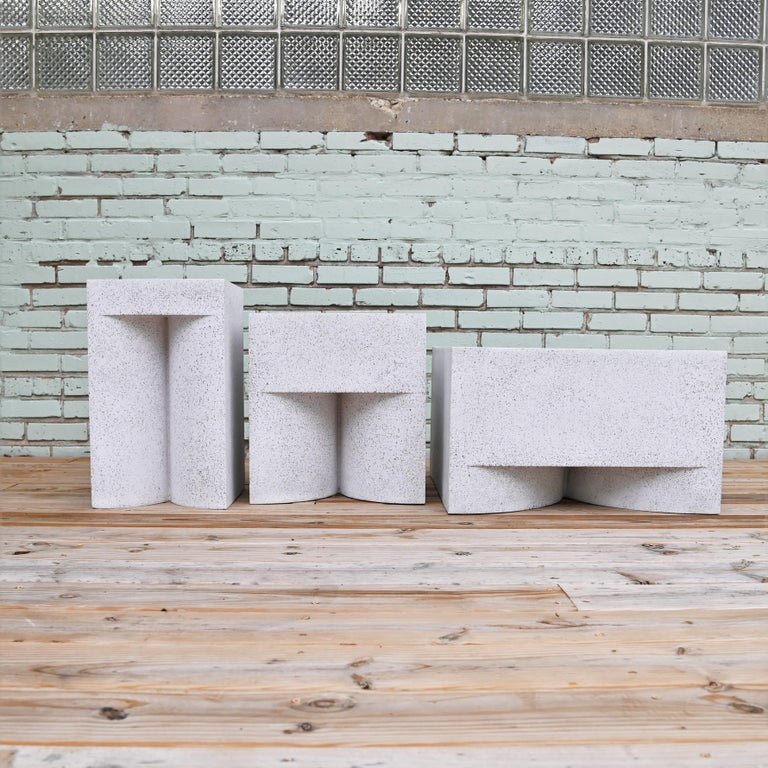 Cast Resin 'Low Brow' Table, Natural Stone Finish by Zachary A. Design ...