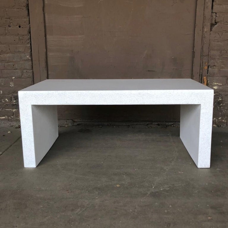 Cast Resin 'Lynne Tell' Cocktail Table, White Stone Finish by Zachary A ...