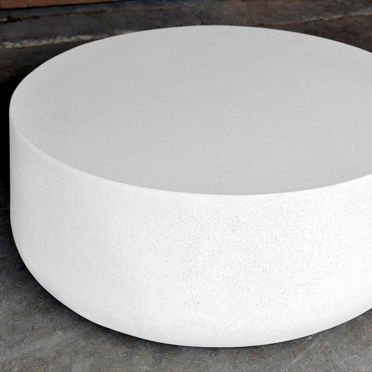 Cast Resin 'Millstone' Low Table, White Stone Finish by Zachary A ...