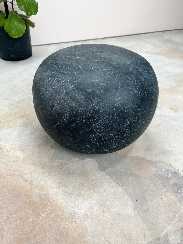 Cast Resin 'Pebble' Low Table, Coal Stone Finish by Zachary A. Design ...