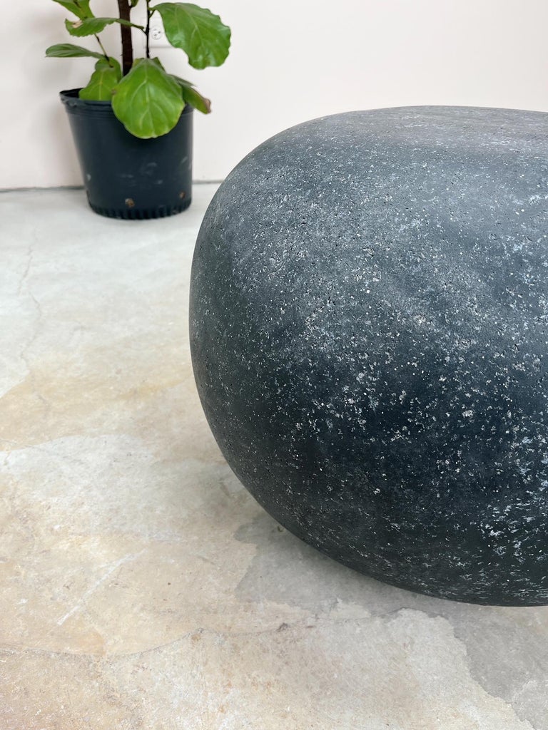 Cast Resin 'Pebble' Low Table, Coal Stone Finish by Zachary A. Design ...