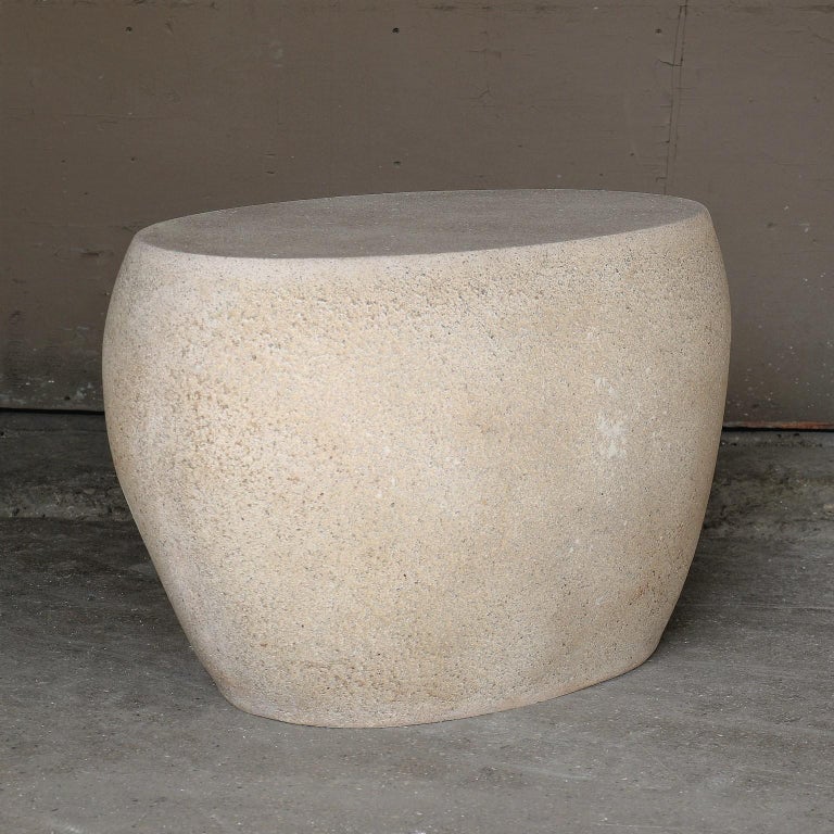 Cast Resin 'River Rock' Side Table, Aged Stone Finish by Zachary A ...