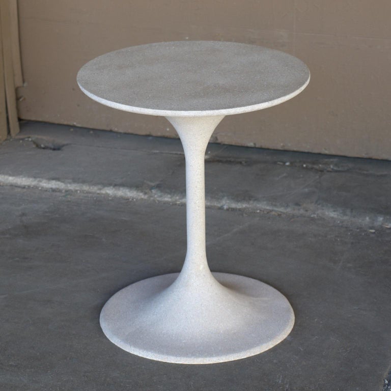Cast Resin 'Spindle' Side Table, Aged Stone Finish by Zachary A. Design ...