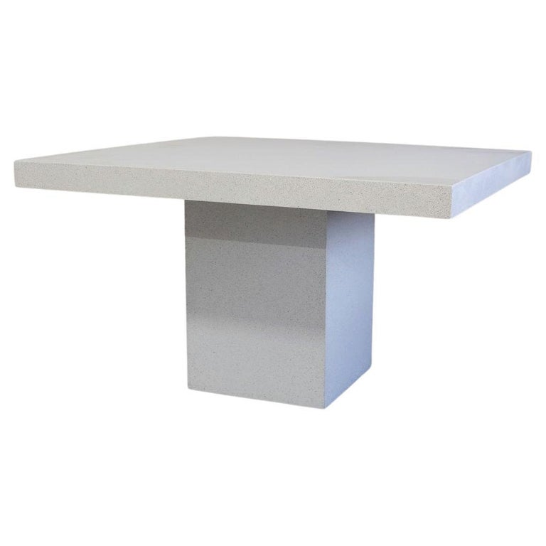 Cast Resin 'Square Slab' Dining Table, Aged Stone Finish by Zachary A ...