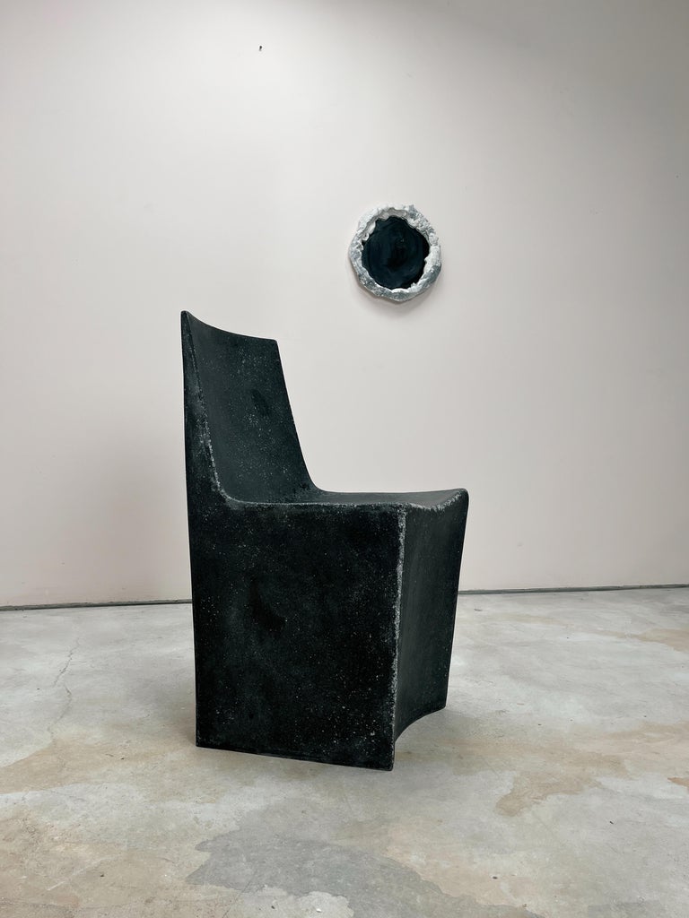 Cast Resin 'Stone' Dining Chair, Coal Stone Finish by Zachary A. Design ...