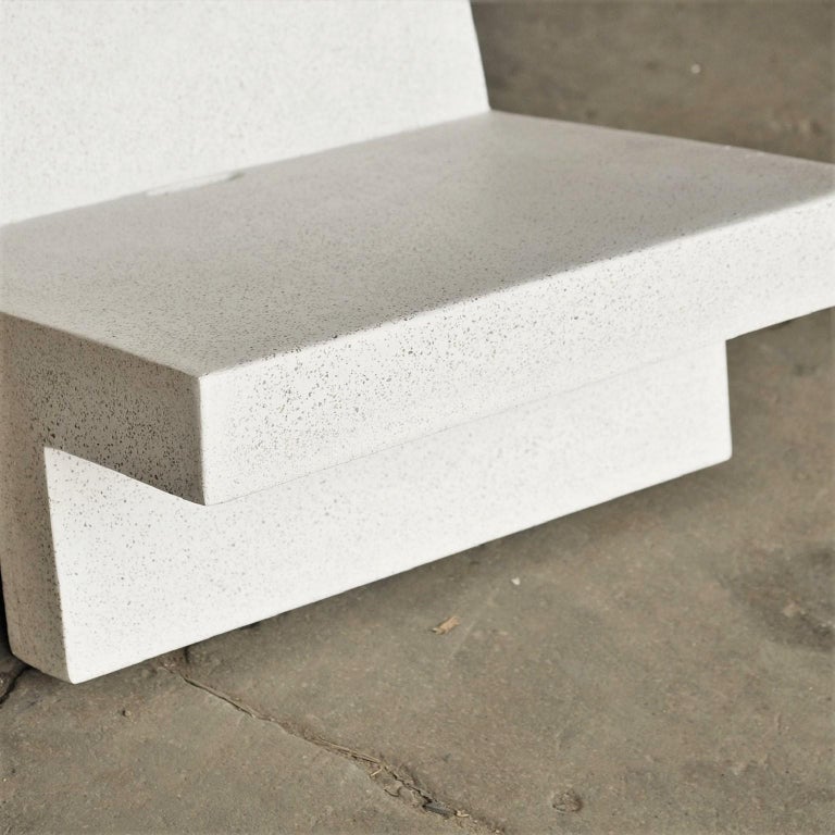 Cast Resin 'Wavebreaker' Lounge Chair, Natural Stone Finish by Zachary ...