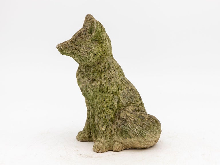 Cast Stone Fox Garden Ornament, 20th Century For Sale at 1stDibs