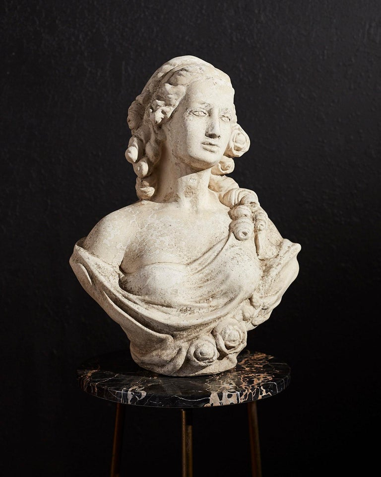 Cast Stone Garden Bust Sculpture of Marie Antoinette at 1stDibs