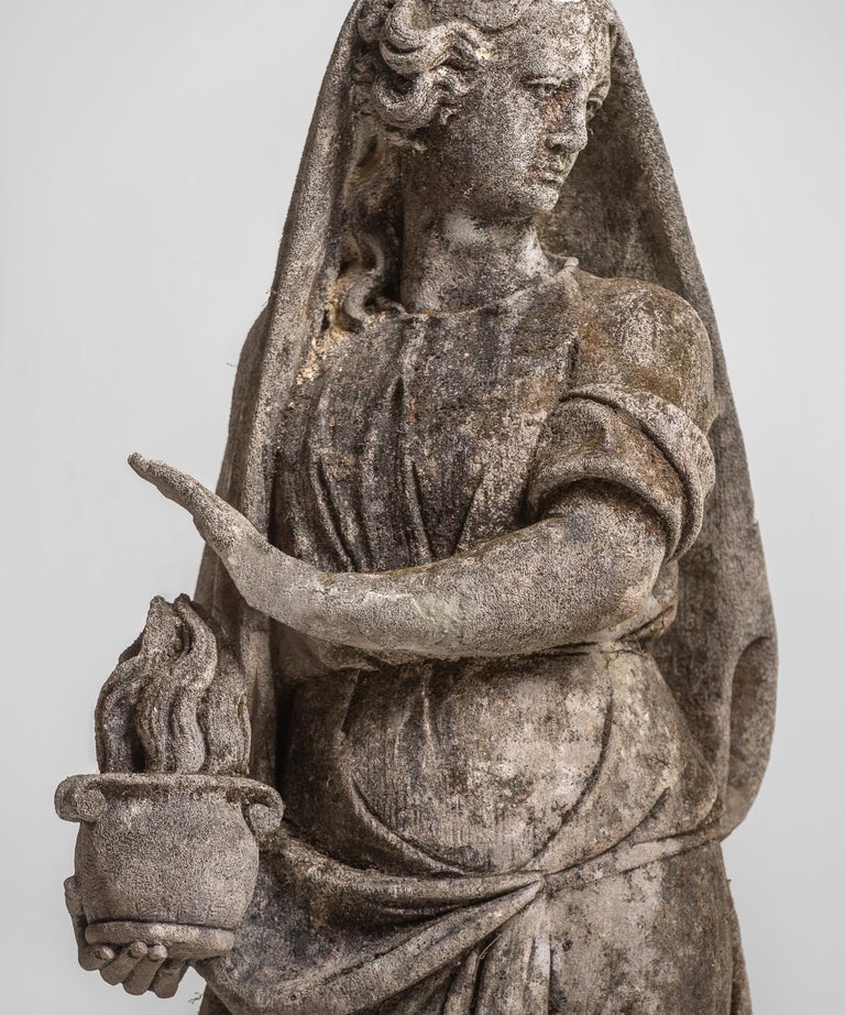 Cast Stone Garden Statue, Italy, circa 1930 at 1stDibs