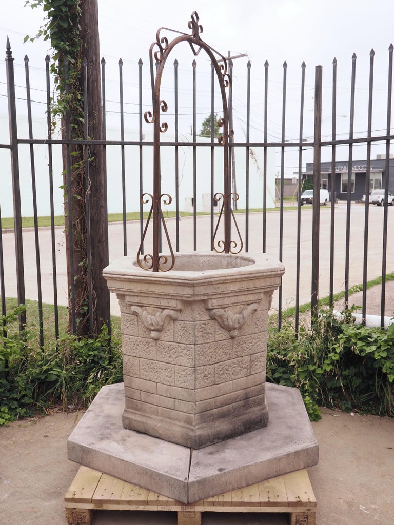 Cast Stone Garden Well from Northern France For Sale at 1stDibs