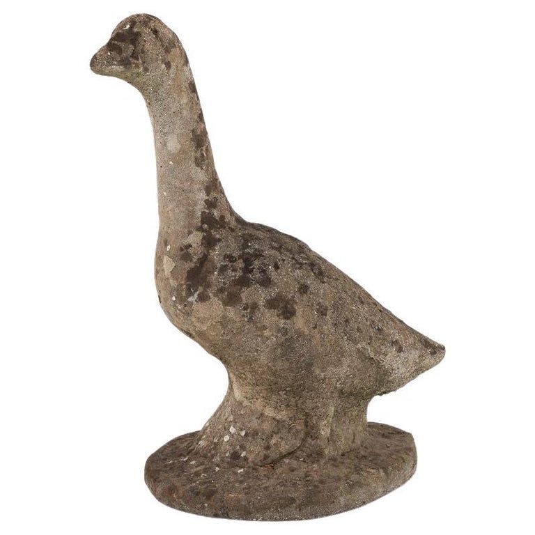 Cast Stone Goose Garden Ornament For Sale at 1stDibs
