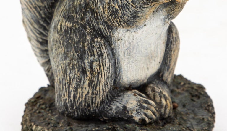 Cast Stone Squirrel Garden Ornament, 20th Century For Sale at 1stDibs