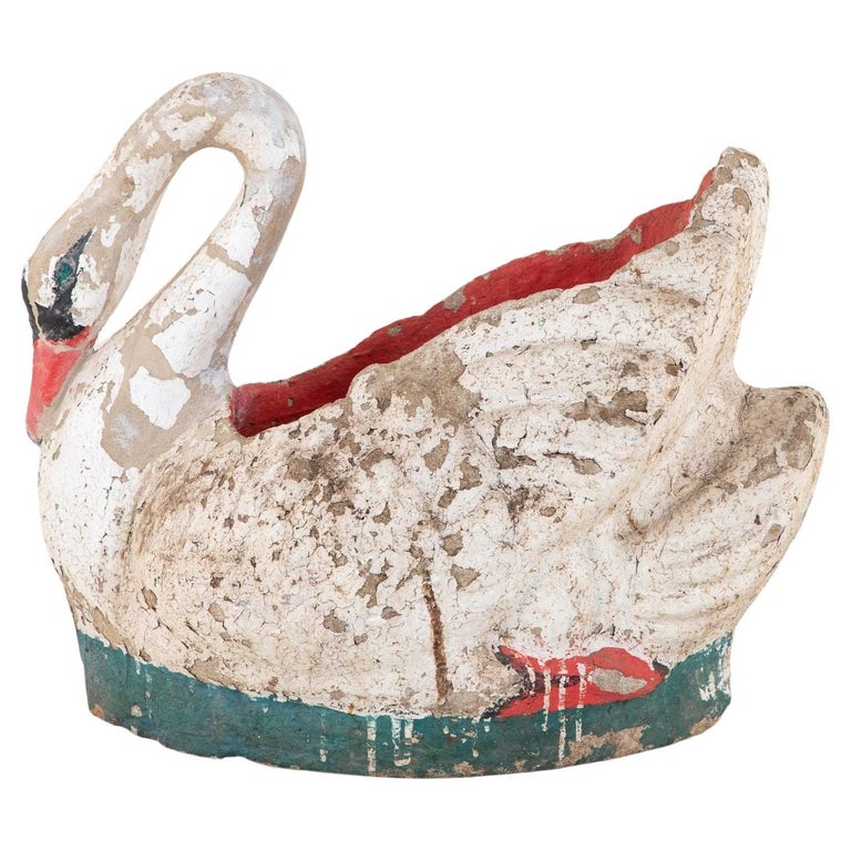 Cast Stone Swan at 1stDibs