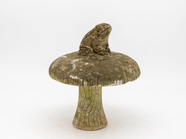 Cast Stone Toadstool Garden Ornament, 20th Century For Sale at 1stDibs