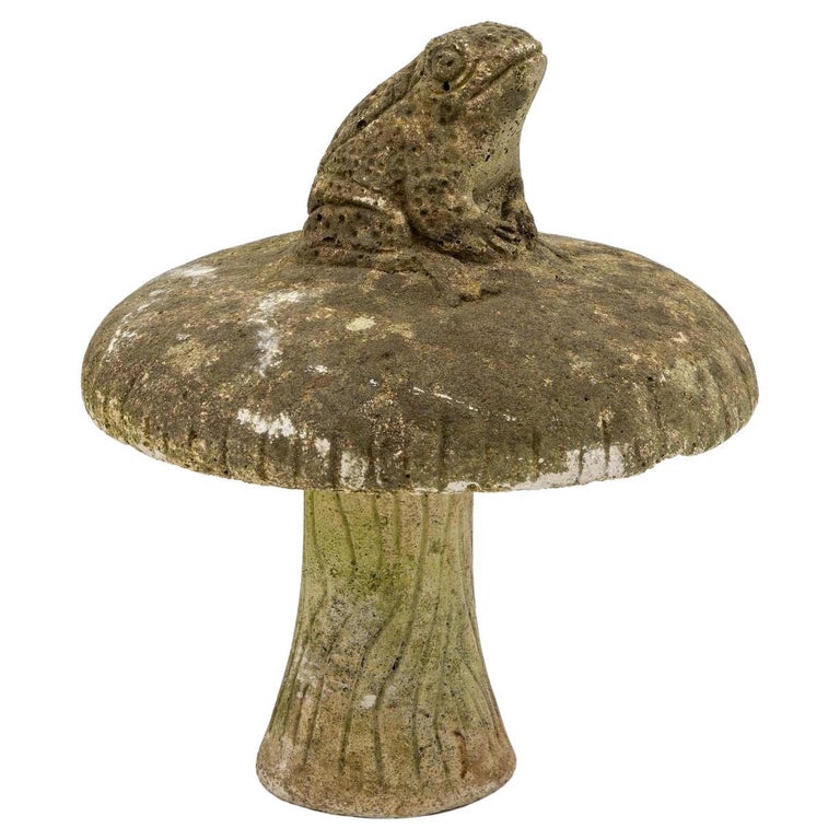 Cast Stone Toadstool Garden Ornament, 20th Century For Sale at 1stDibs