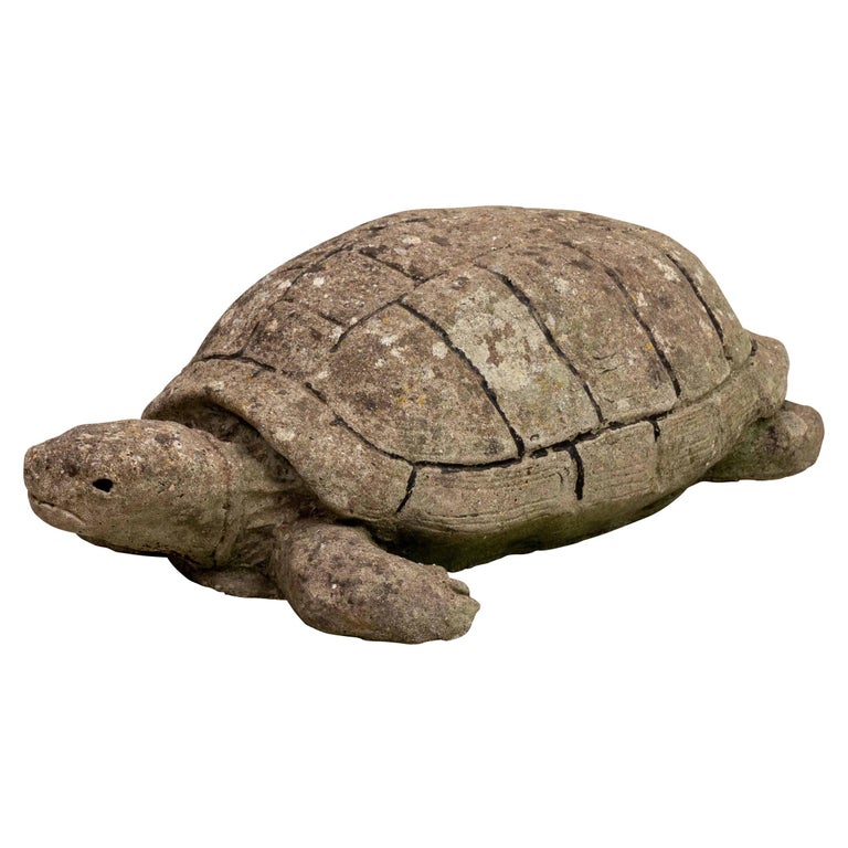 Cast Stone Turtle Garden Ornament For Sale at 1stDibs
