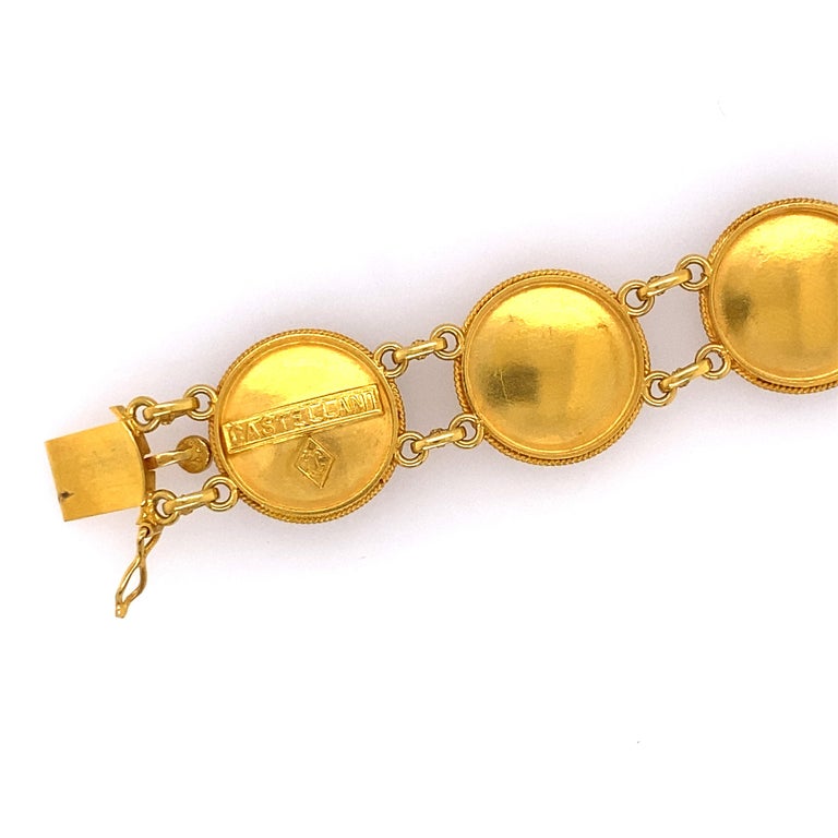 Castellani 15k Yellow Gold Bracelet For Sale at 1stDibs
