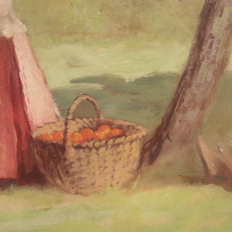 Castellani 20th Century Oil on Canvas Italian Signed Landscape Painting ...