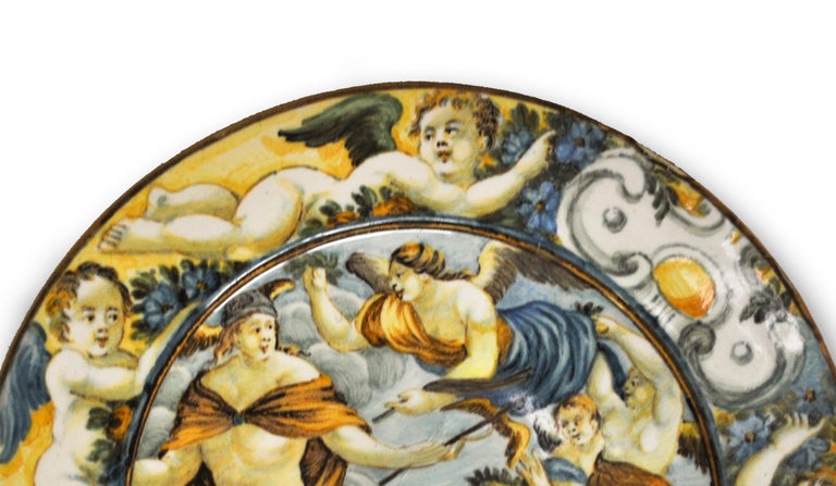 Castelli Ceramic Plate, Made in Abruzzo, Italy, 17th Century at 1stDibs