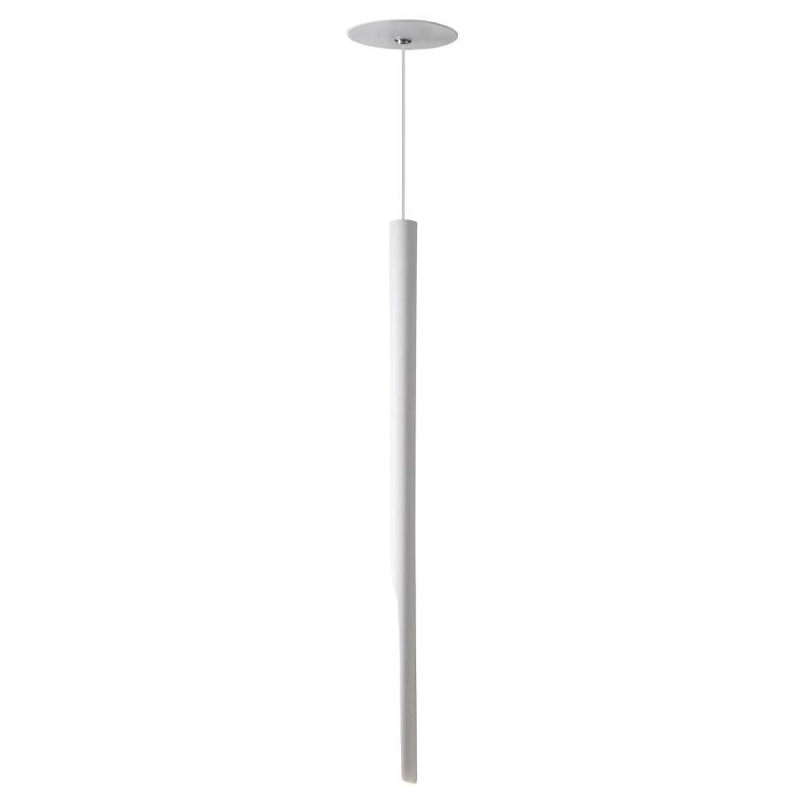 Castiglioni and Menghi Canna Nuda Metal Pendant Lamp for Nemo Lighting in Chrome For Sale at 1stDibs