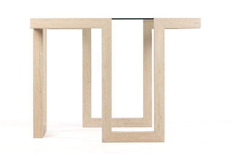 Castile Dining Table Roman Travertine Contemporary Marble Design In ...