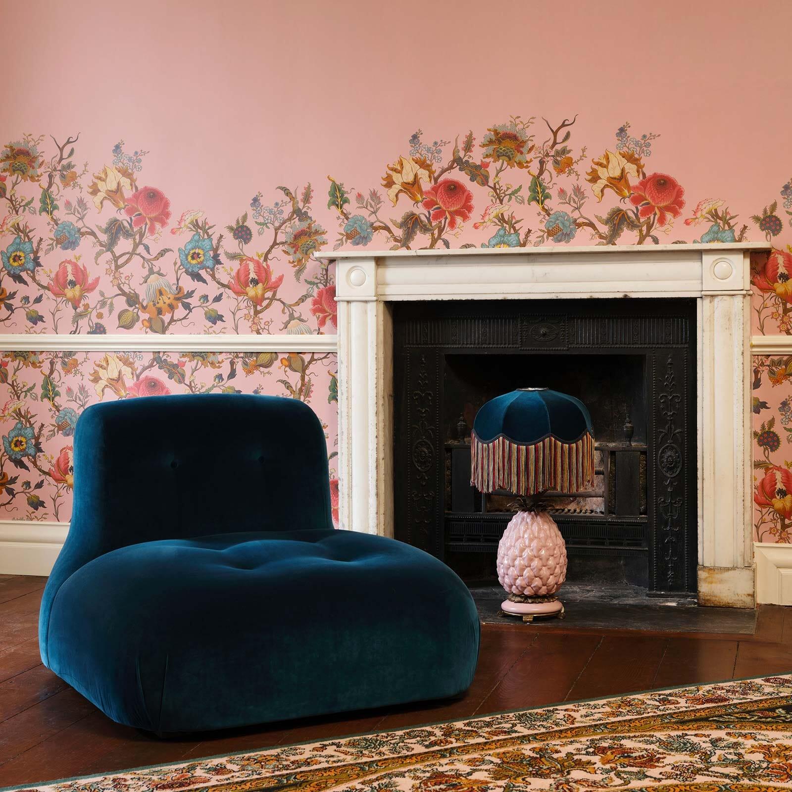 CASTLE CHAIR Velvet - Teal For Sale at 1stDibs