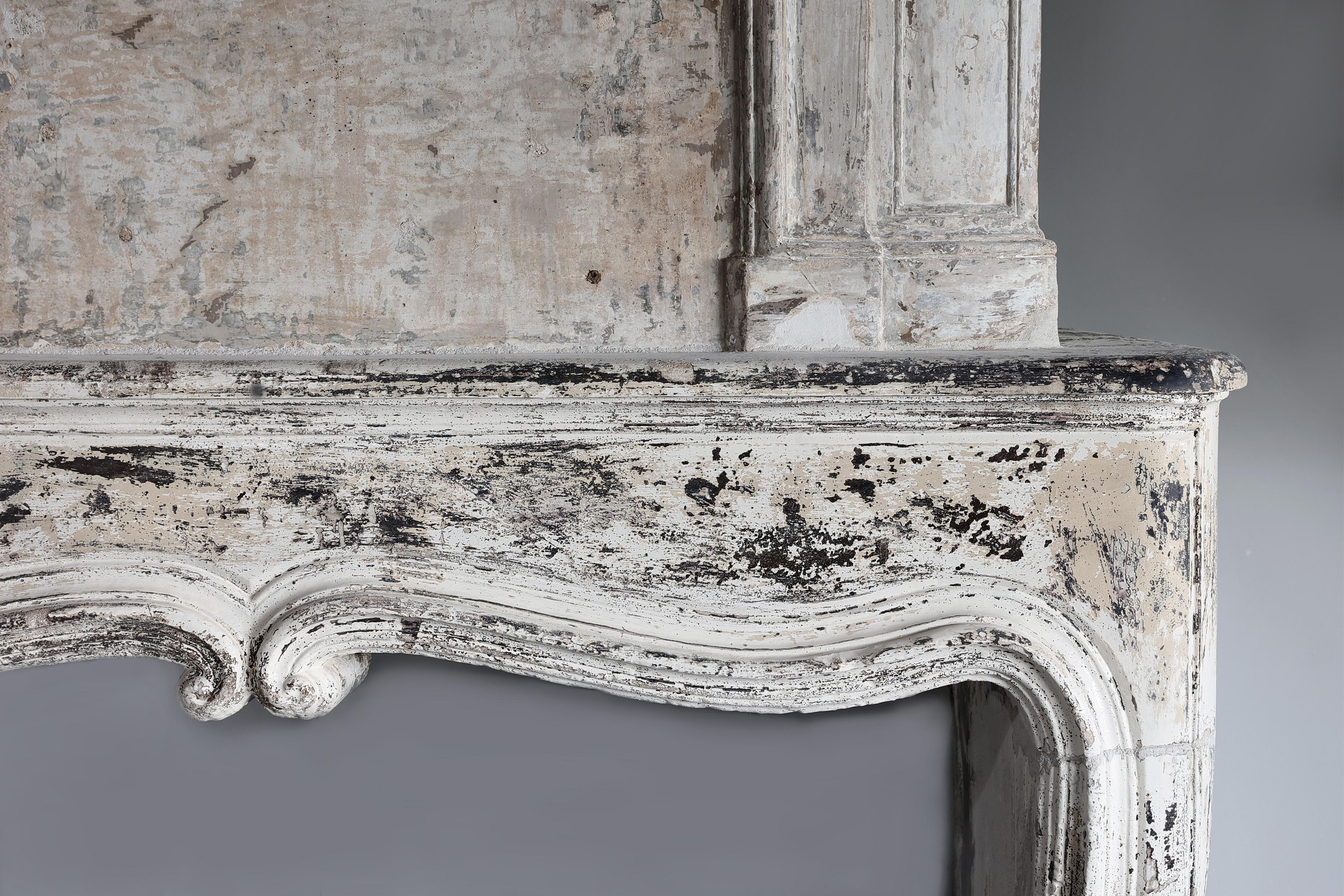 Antique French Fireplace with Trumeau For Sale at 1stDibs