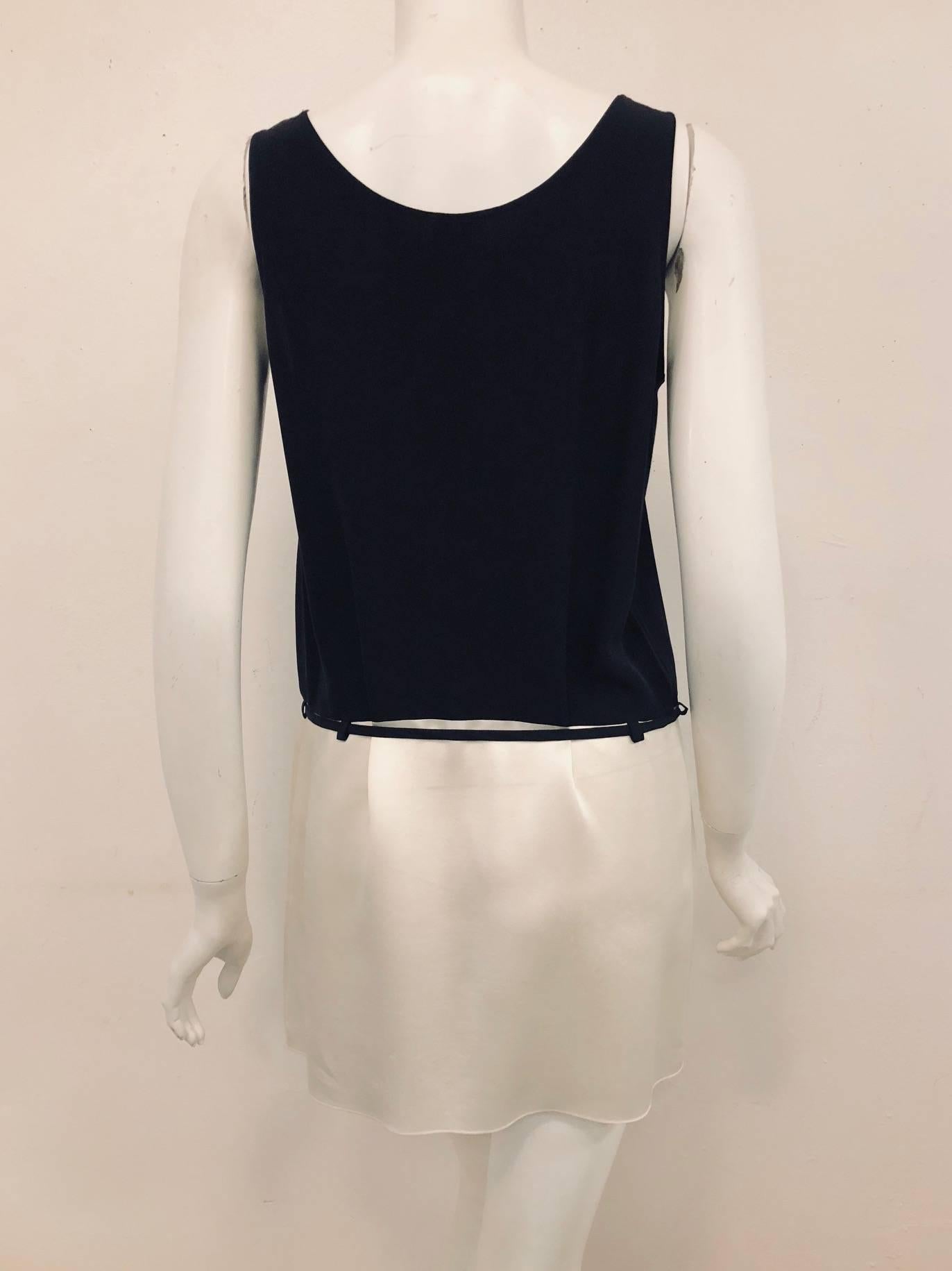 Casual Chanel Black and Ivory Silk Short Tunic Dress at 1stDibs ...