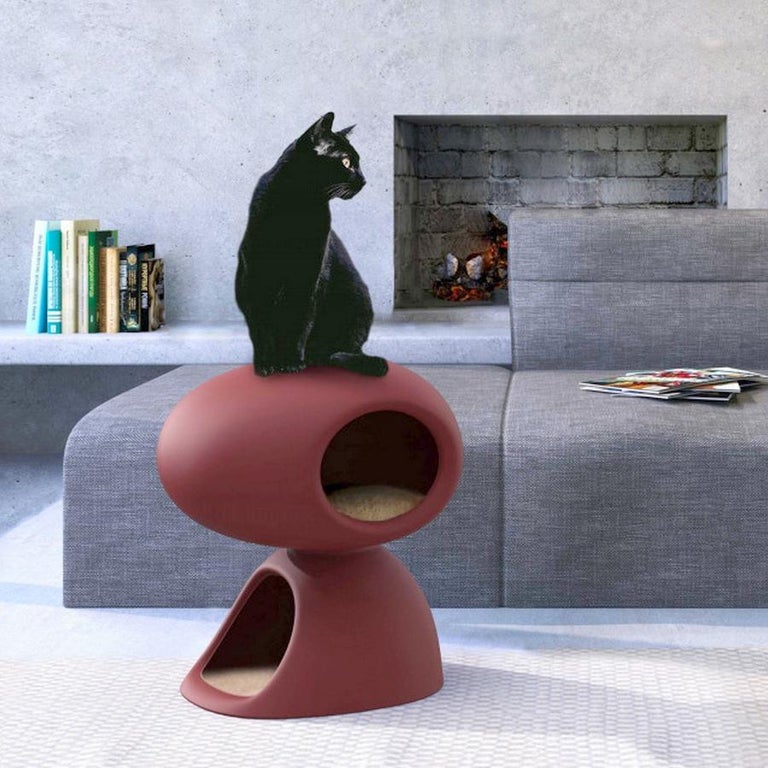 Cat Cave, Bordeaux House for Cats, Made in Italy For Sale at 1stDibs