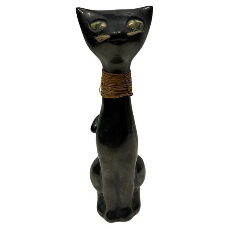 Cat Figurine, Ceramic, Leopold Anzengruber Vienna, Austria For Sale at ...
