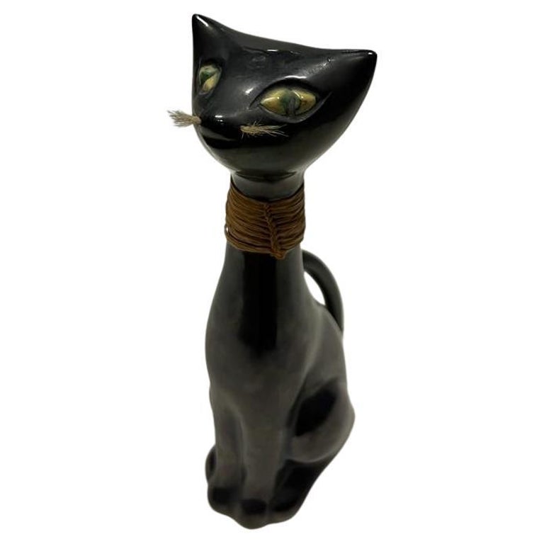Cat Figurine, Ceramic, Leopold Anzengruber Vienna, Austria For Sale at ...