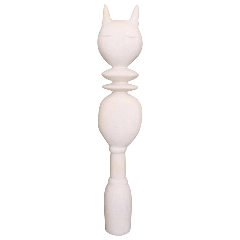 Cat King, Rare Naxian Marble Sculpture by Tom von Kaenel For Sale at ...