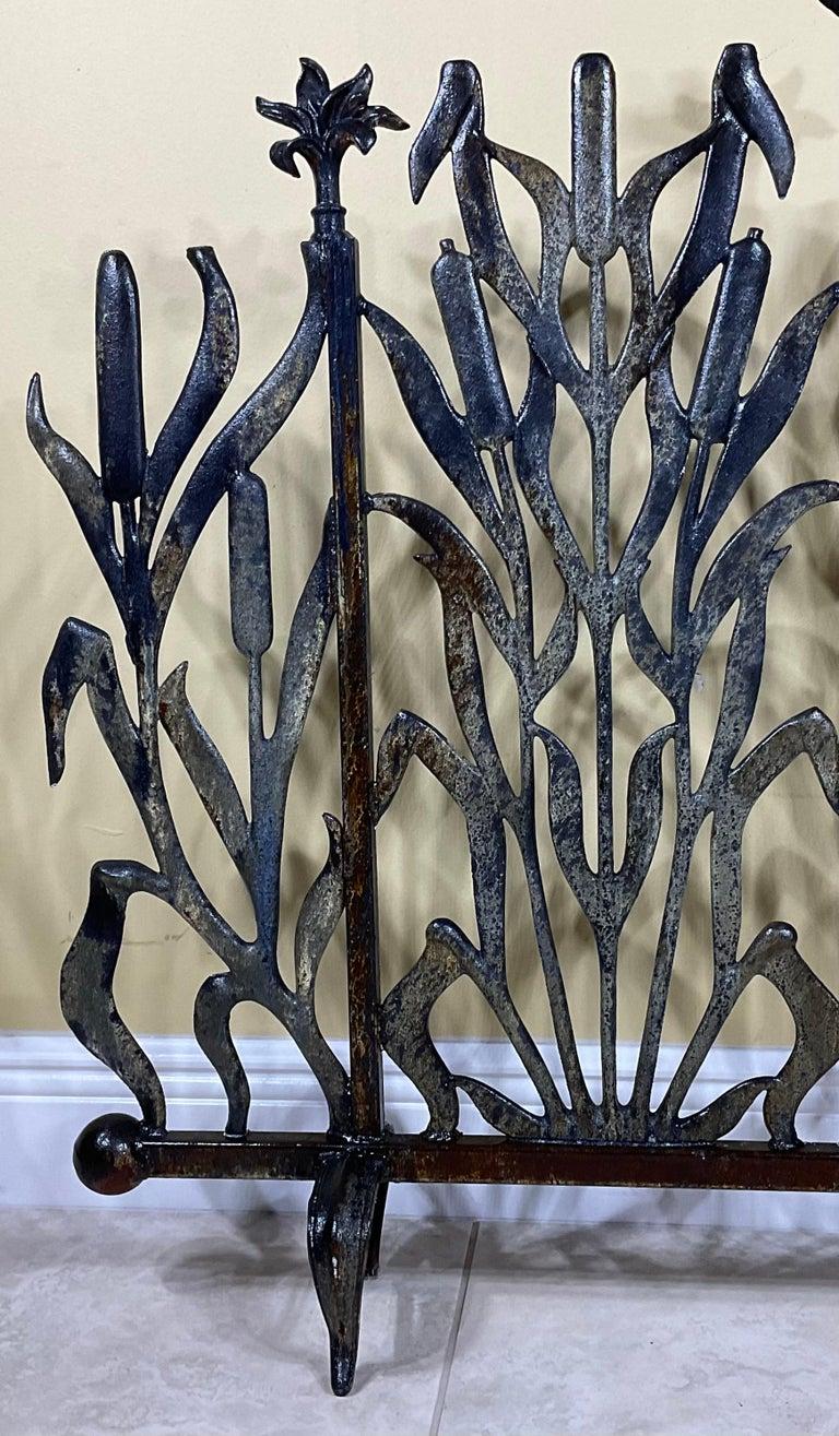 Cat Tail Fireplace Screen For Sale at 1stDibs
