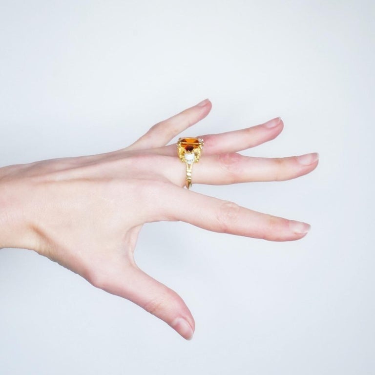 Catacomb Saints Garland Ring in 18 Karat Gold Citrine Garnets and Pink ...