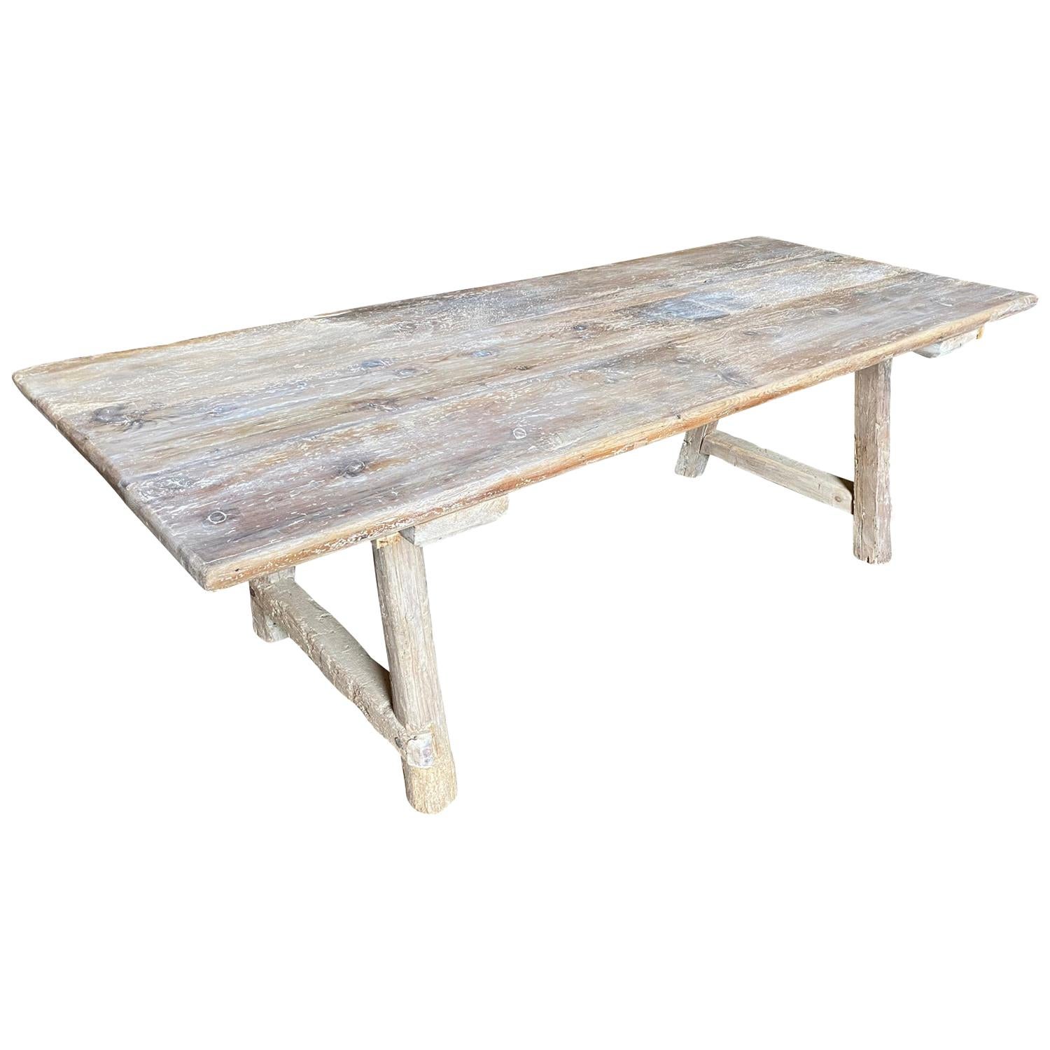 Catalan 18th Century Farm Table, Trestle Table at 1stDibs