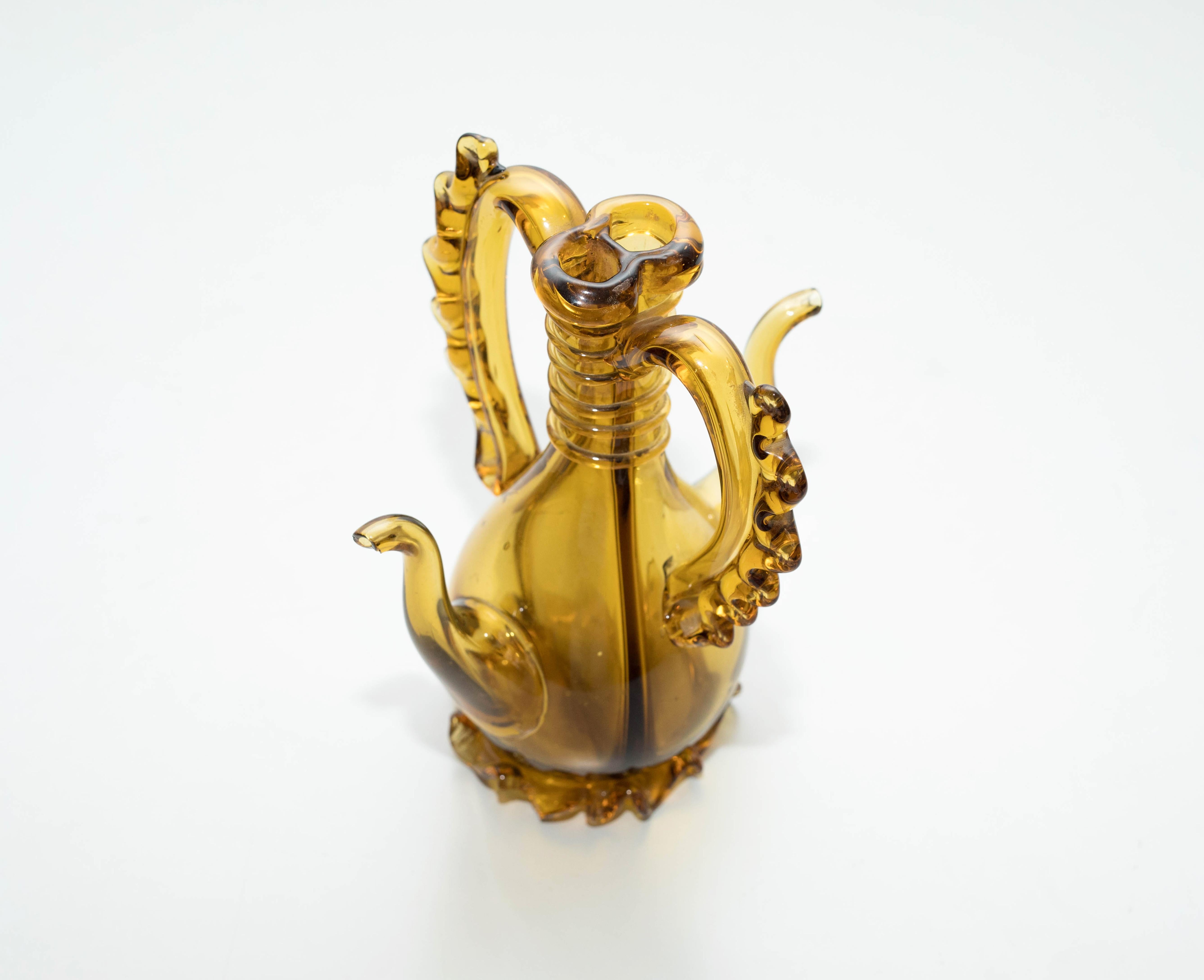 Catalan Yellow Blown Glass Cruet, circa 1930 at 1stDibs