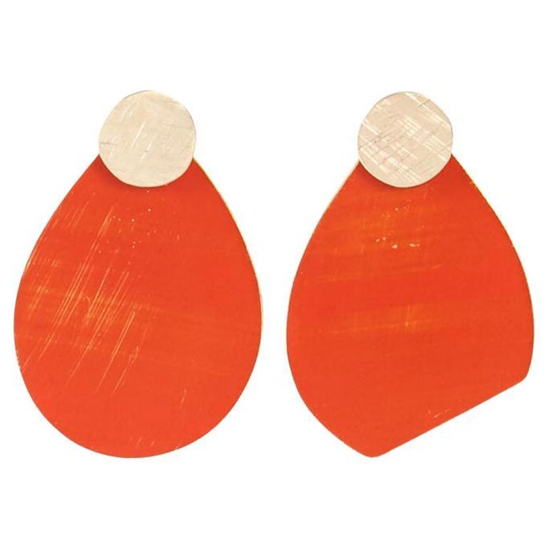 Catherine Le Gal's Wall Earring in Gold, Gilded Brass and Lacquer For ...